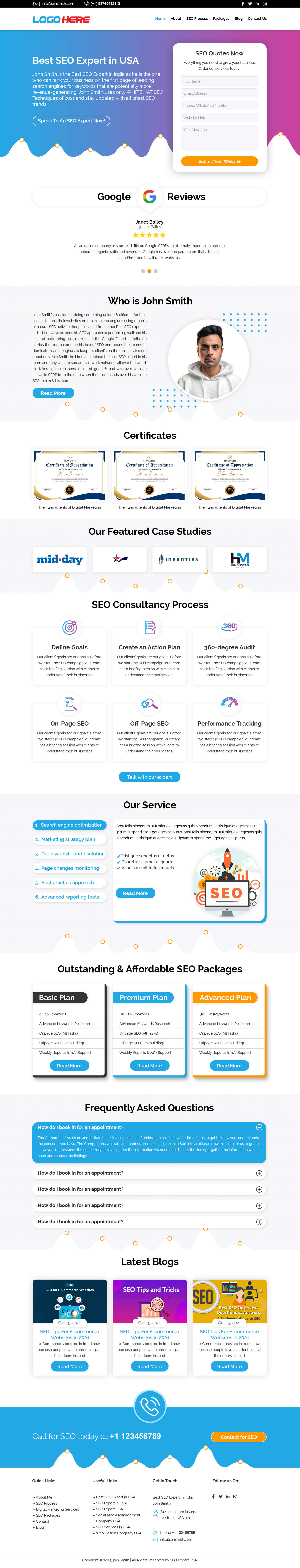 Free SEO Website Template PSD | Download Customizable & Responsive ...
